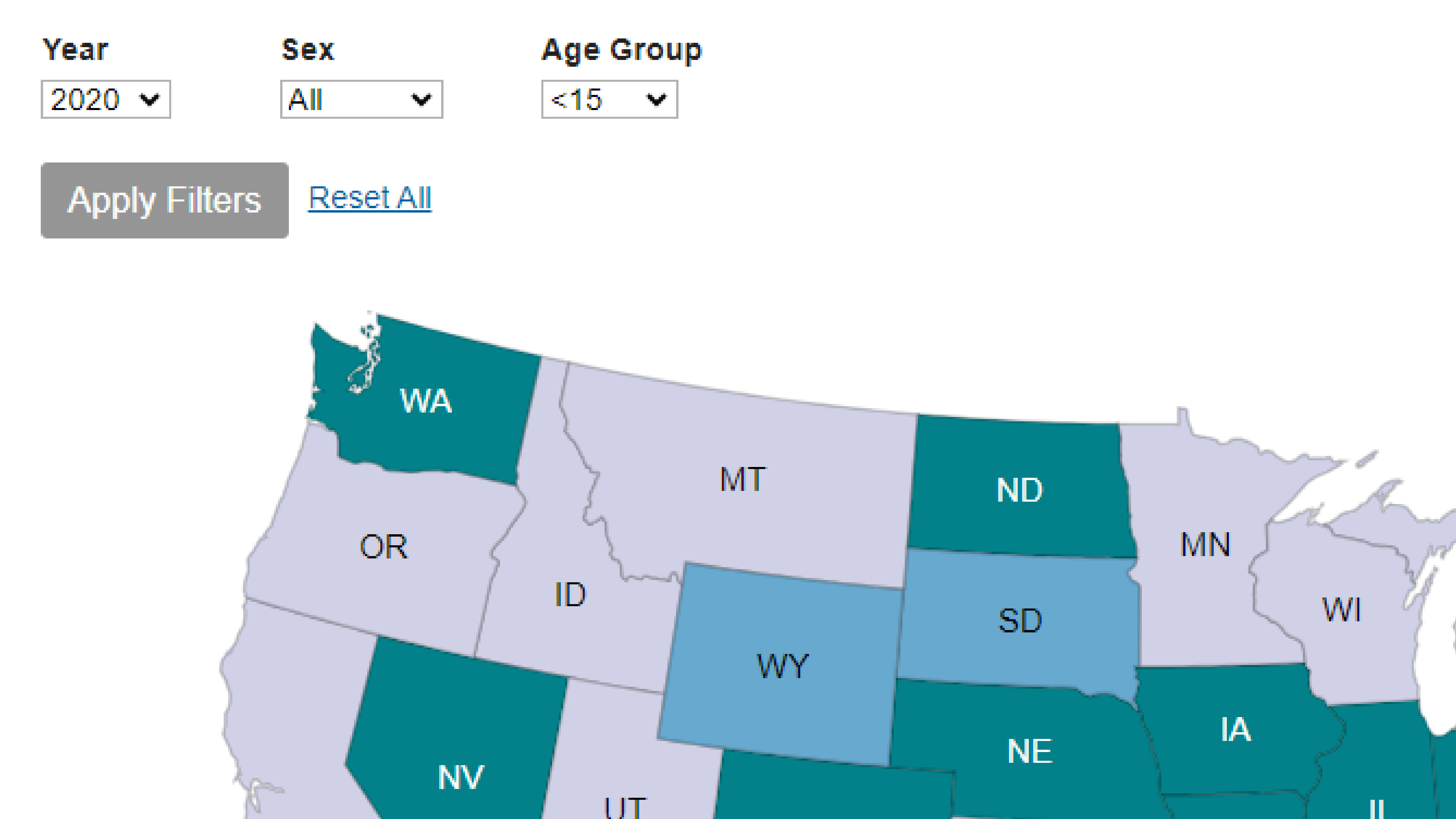 Filterable Data Maps | COVE | CDC