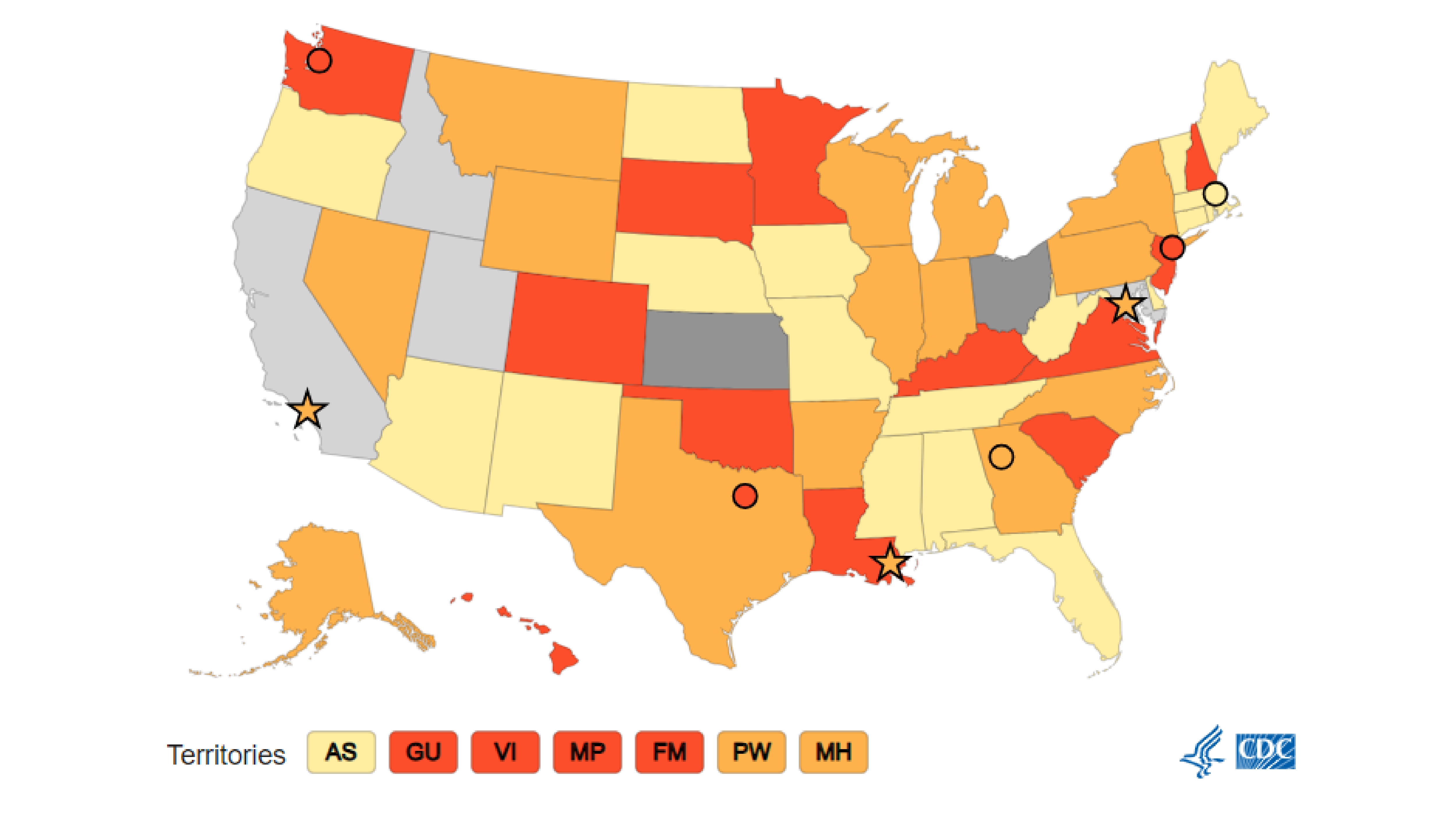 Maps with Cities | COVE | CDC