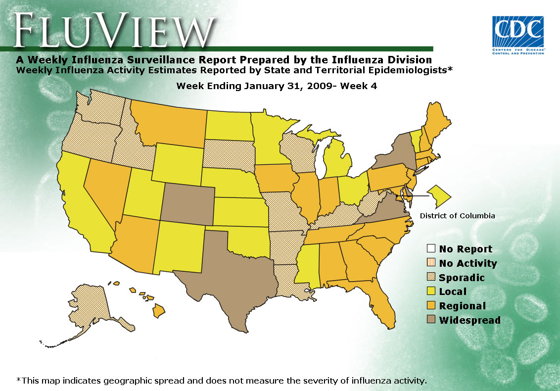 Emmett Weather - CDC Influenza Weekly Map