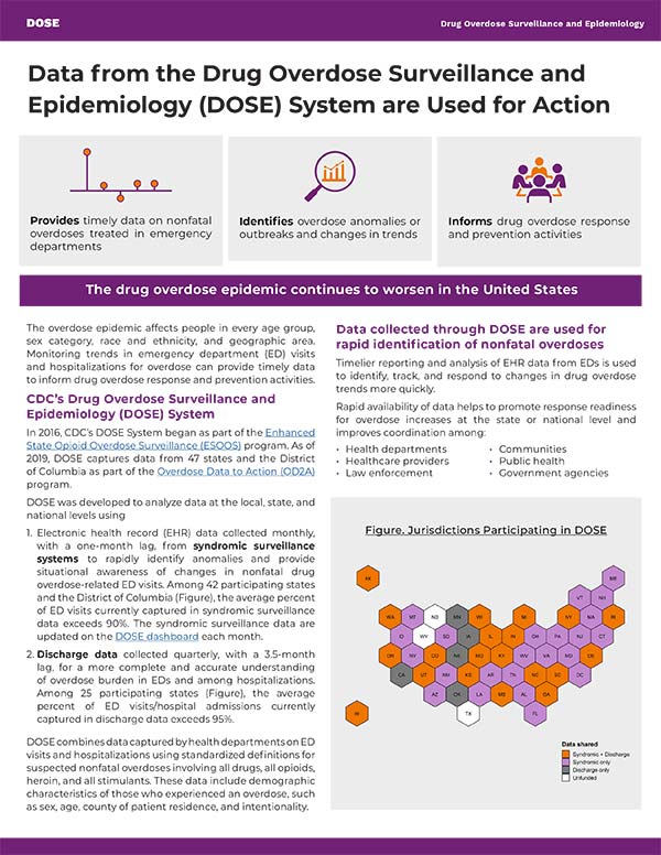 Data from the Drug Overdose Surveillance and Epidemiology (DOSE) System ...