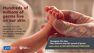 Germs on the Skin Graphic and Lock Screen | Project Firstline | CDC