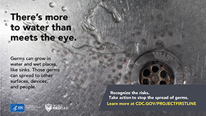 Germs in Water Graphic and Lock Screen | Project Firstline | CDC
