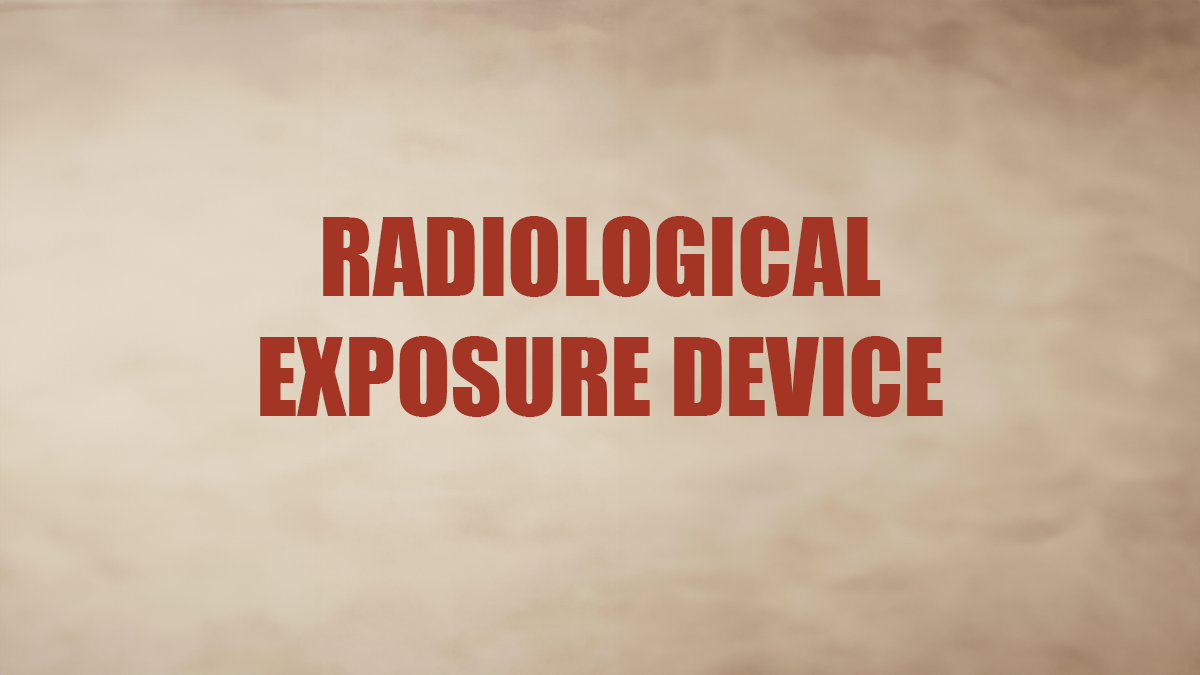 Radiological Exposure Device (RED) | Radiation Emergencies | CDC