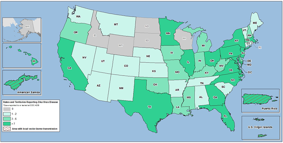Zika Virus United States Map - Map