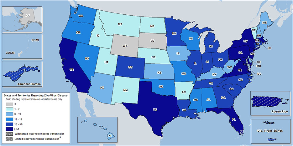 Global & Disaster Medicine» Blog Archive » CDC Map: Zika Cases Reported ...